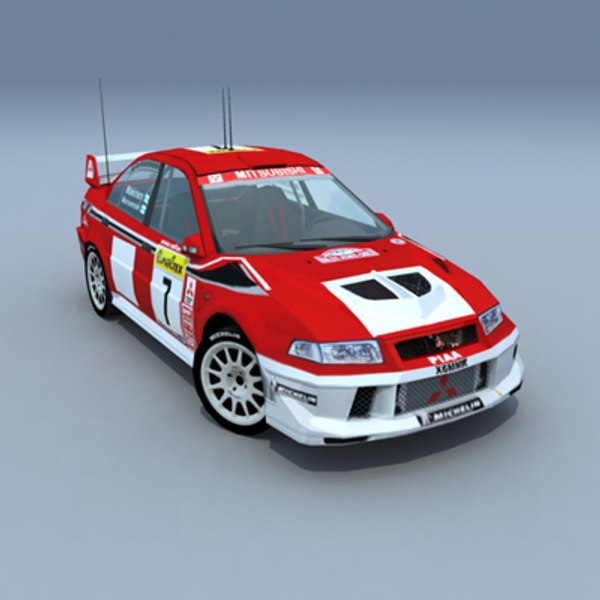 mitsubishi lancer rally car 3d max