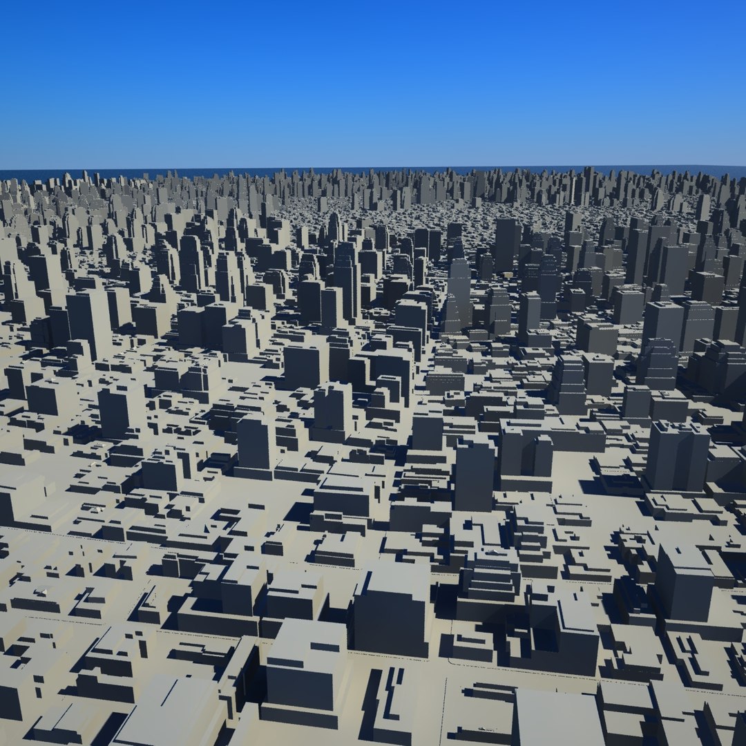 3d Cityscape Scene Highrise Model