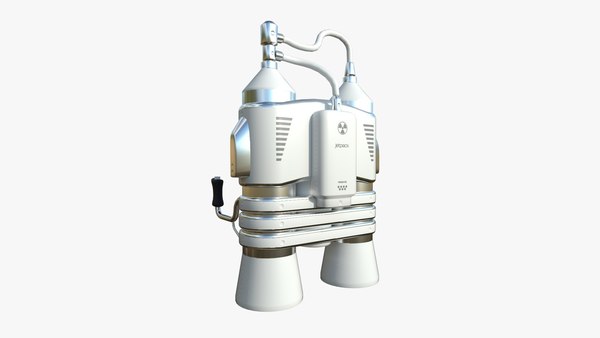 Jetpack E05 White Aluminum - SciFi Character Design 3D model ...