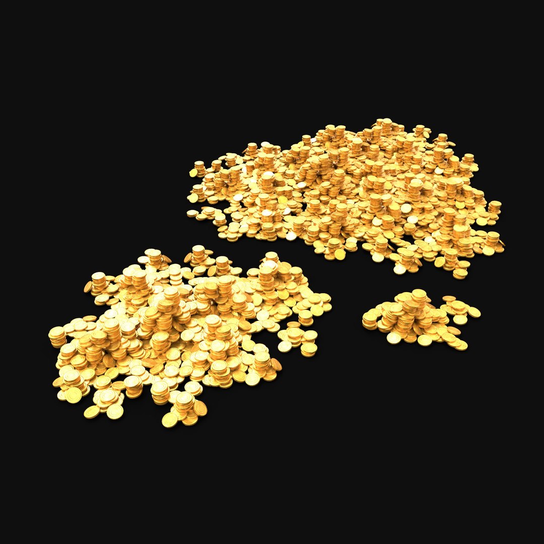 3D Model GOLD COINS TREASURE PILE MOUND QUEST LOOT - TurboSquid 1864780