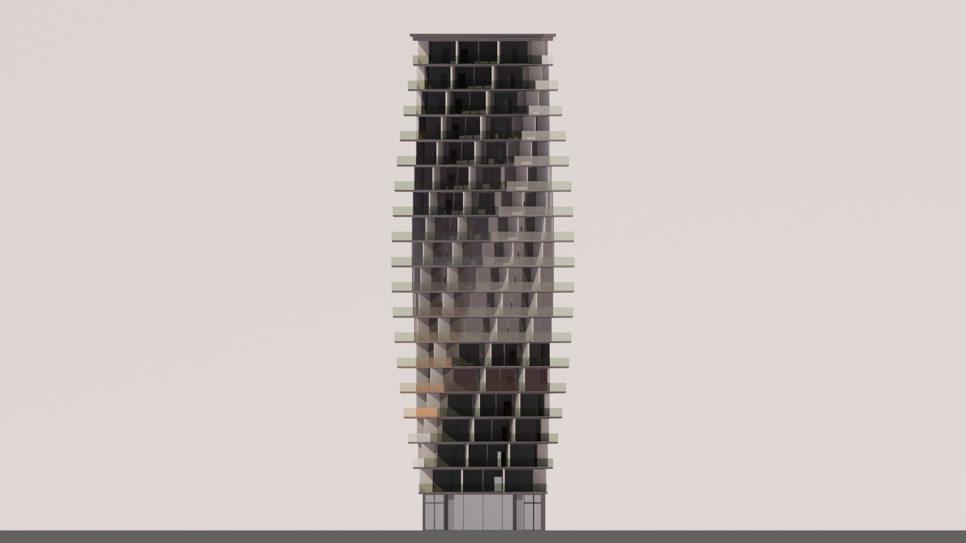 3D Twisted High-rise Building Model - TurboSquid 1719656
