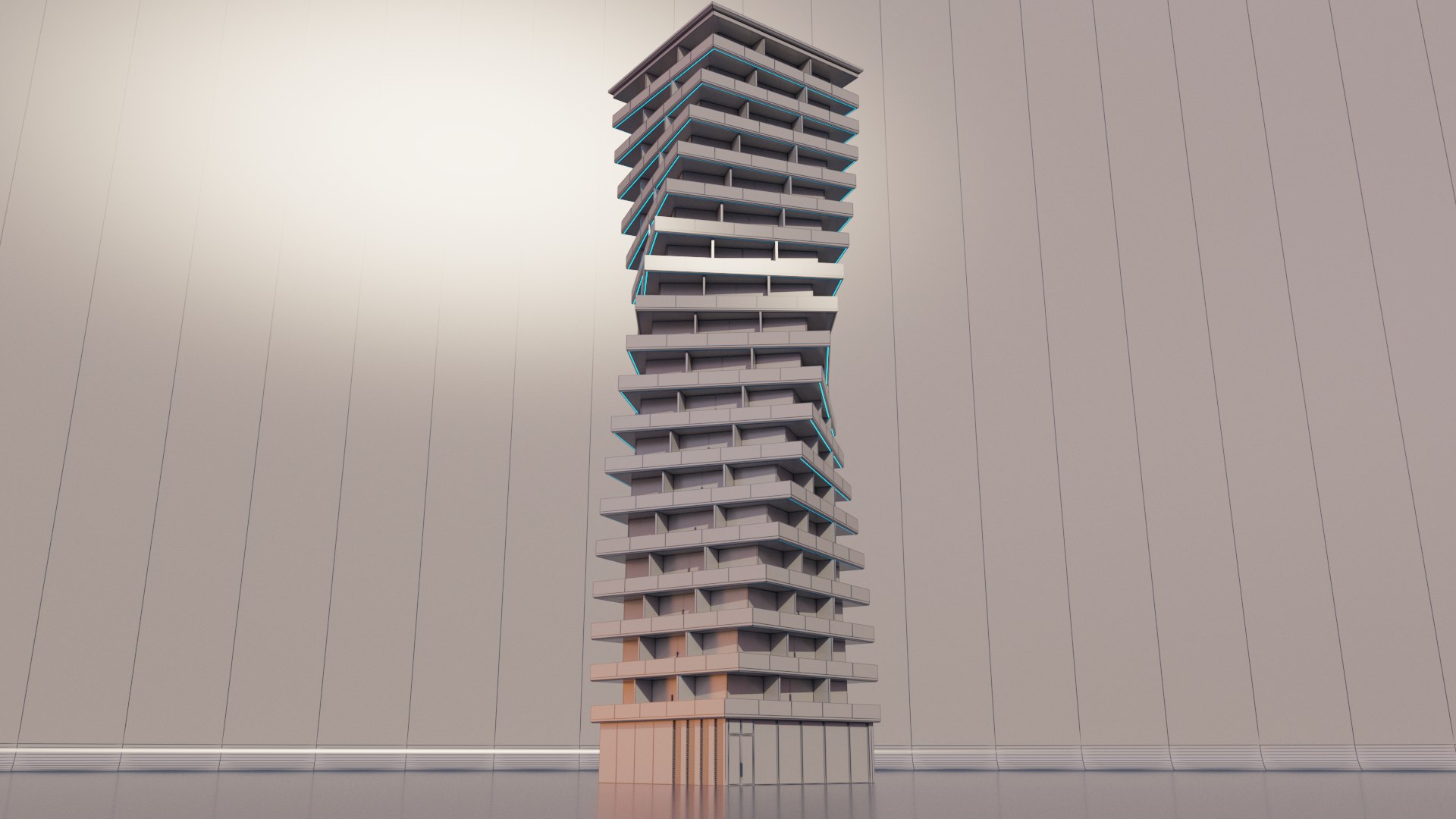 3D Twisted High-rise Building Model - TurboSquid 1719656