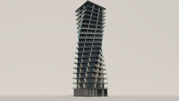 3D Twisted High-rise Building model - TurboSquid 1719656