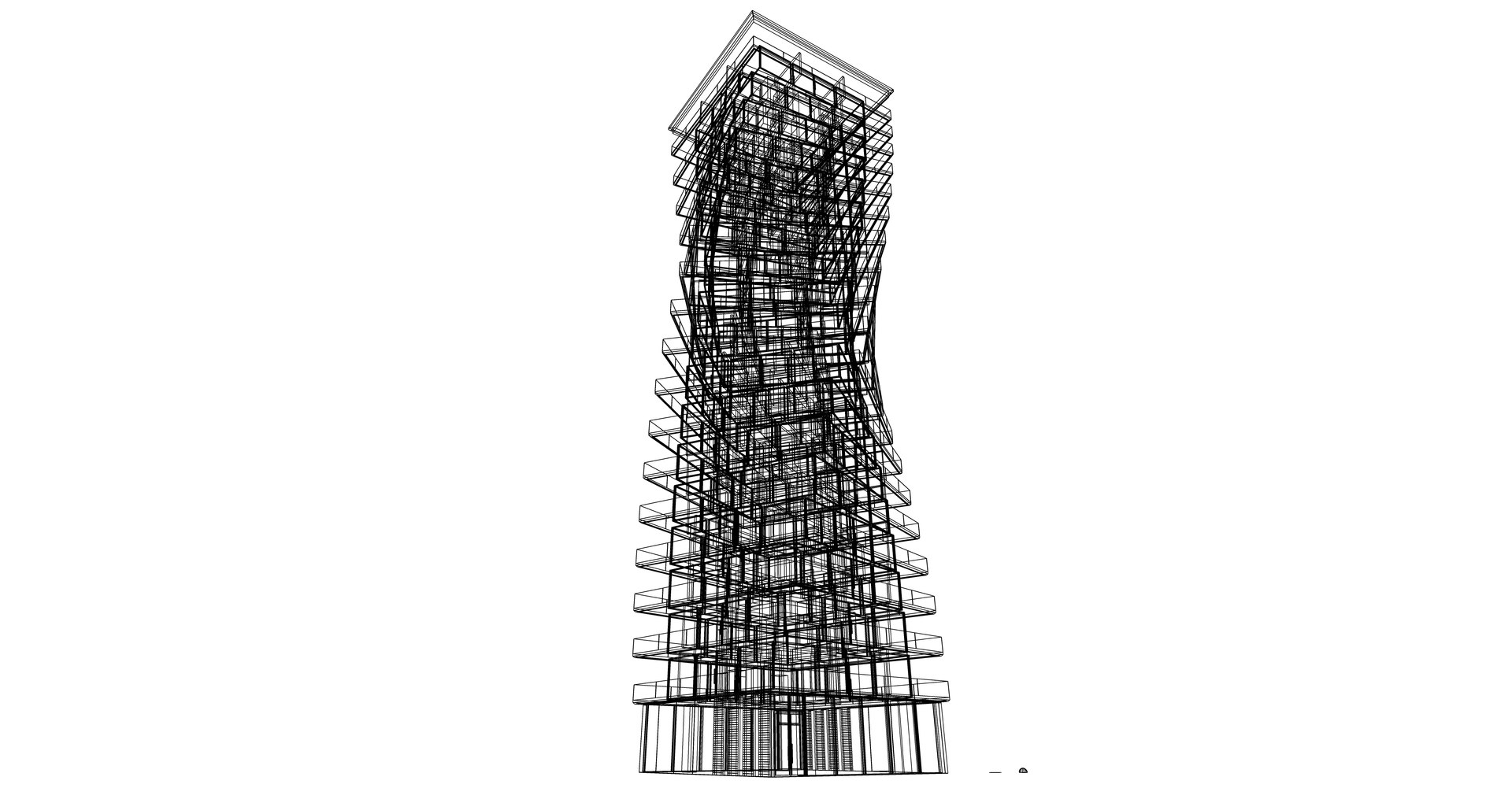 3D Twisted High-rise Building Model - TurboSquid 1719656