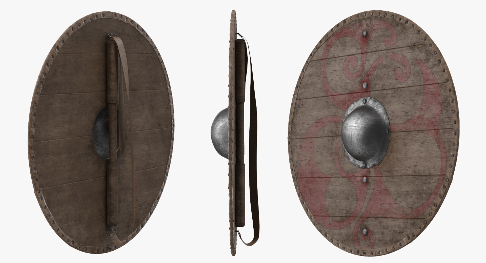 3d model viking shield 3