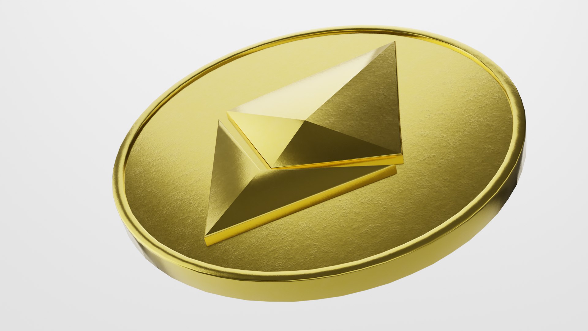 Ethereum Coin Low-poly Gold 3D Model - TurboSquid 1853406