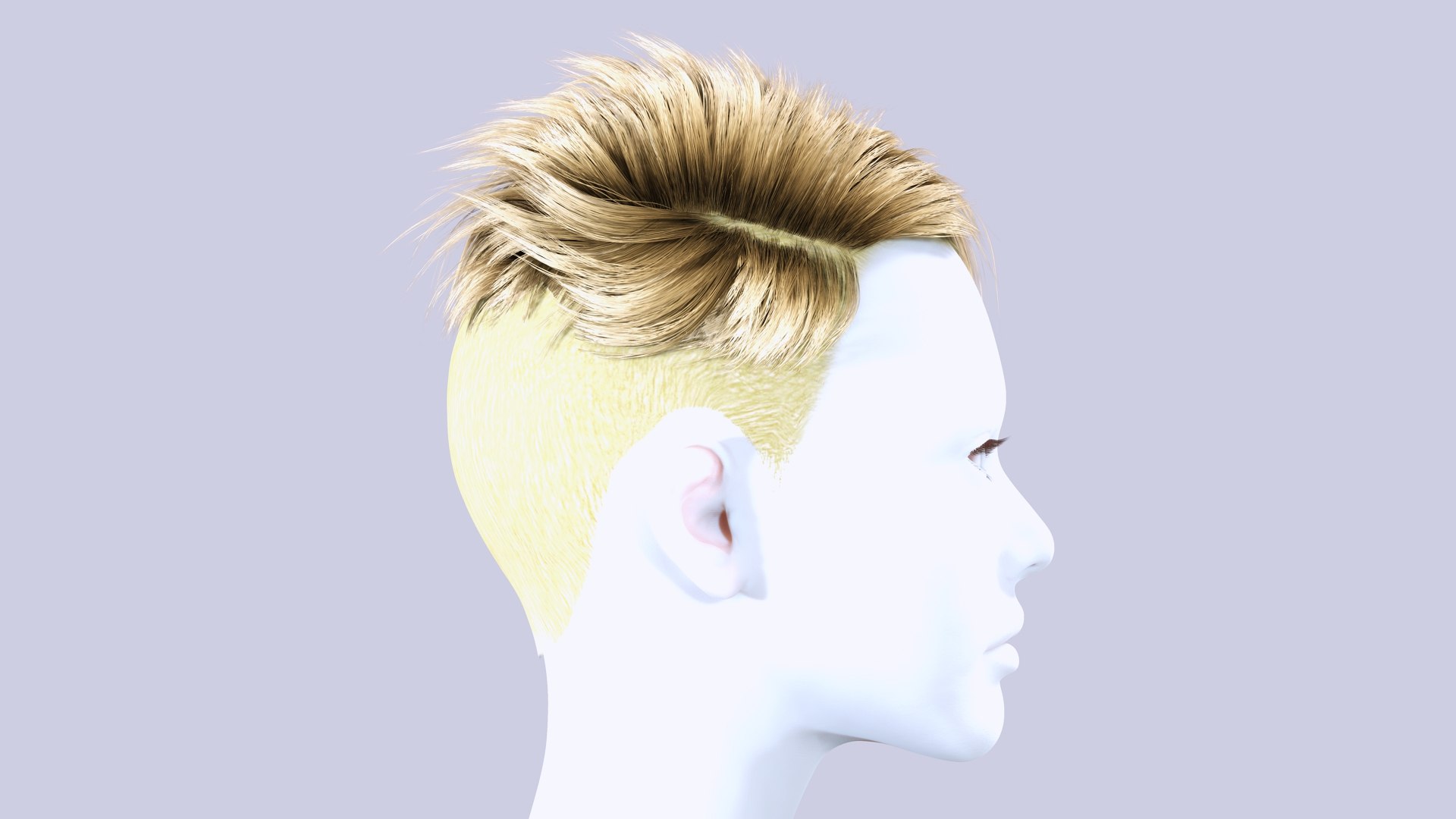 3D Female Short Hair Low-poly - TurboSquid 2139436