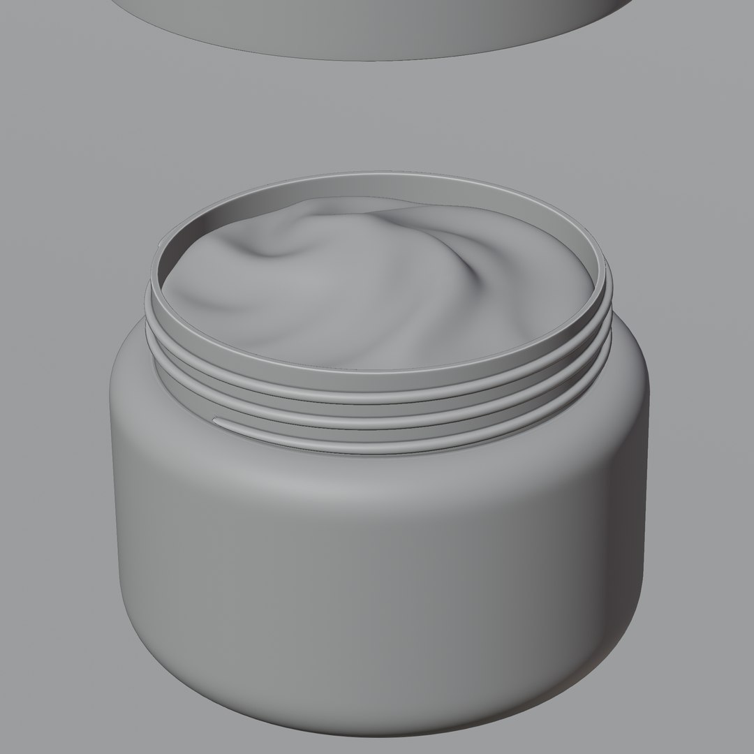 3D Cream Jar 05 Model - TurboSquid 1962757