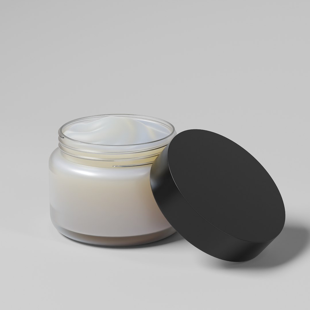 3D Cream Jar 05 Model - TurboSquid 1962757