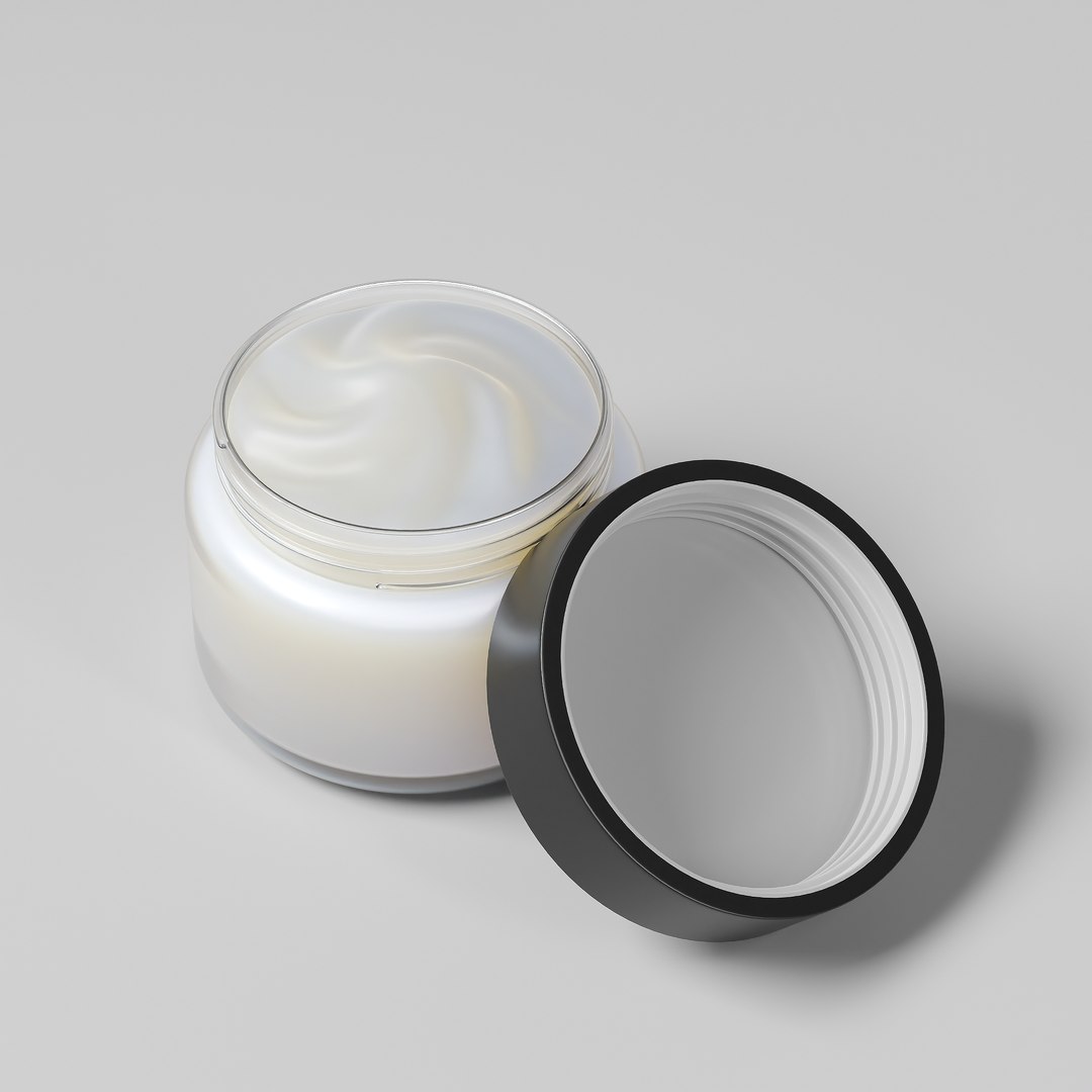 3D Cream Jar 05 Model - TurboSquid 1962757