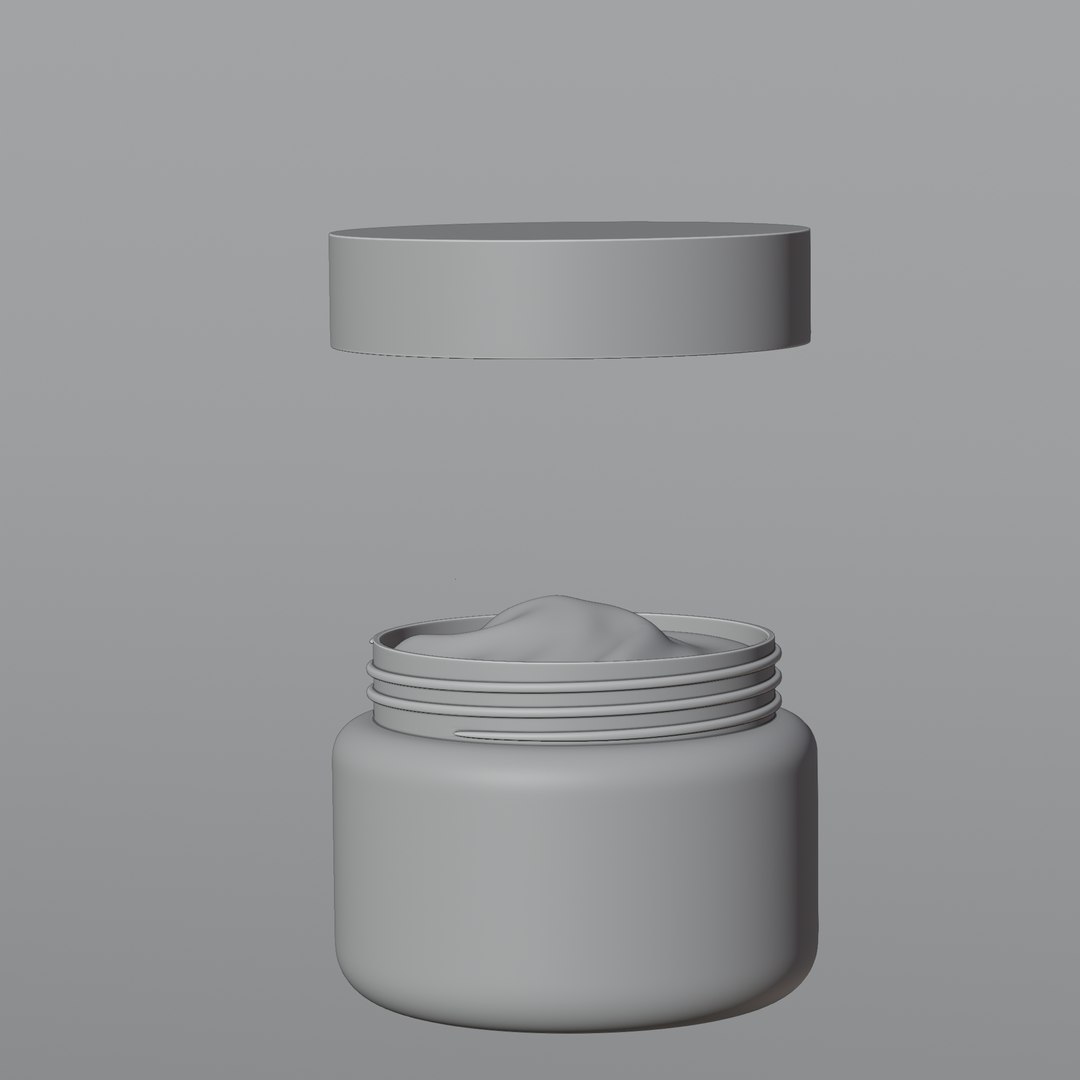 3D Cream Jar 05 Model - TurboSquid 1962757