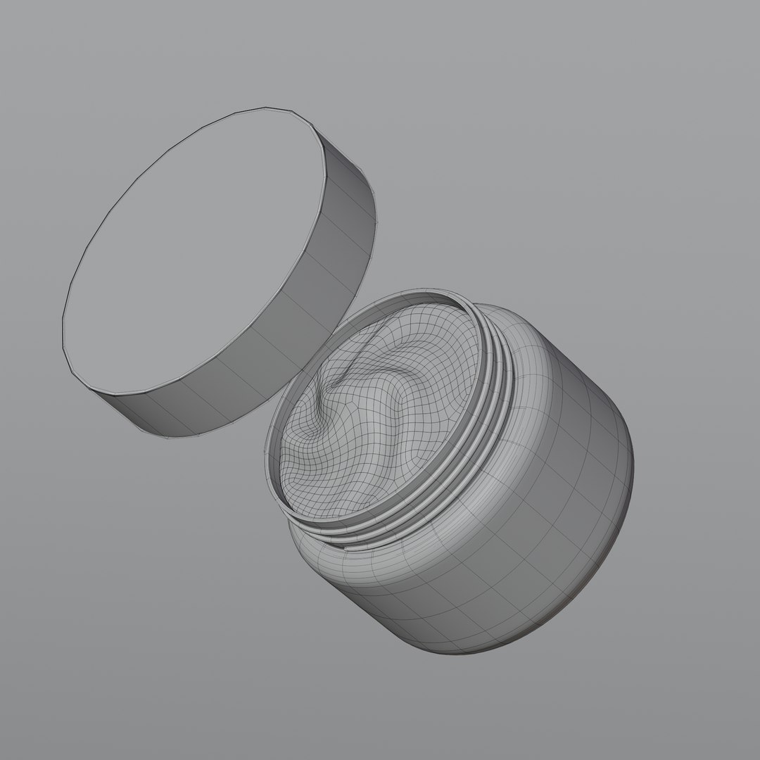 3D Cream Jar 05 Model - TurboSquid 1962757