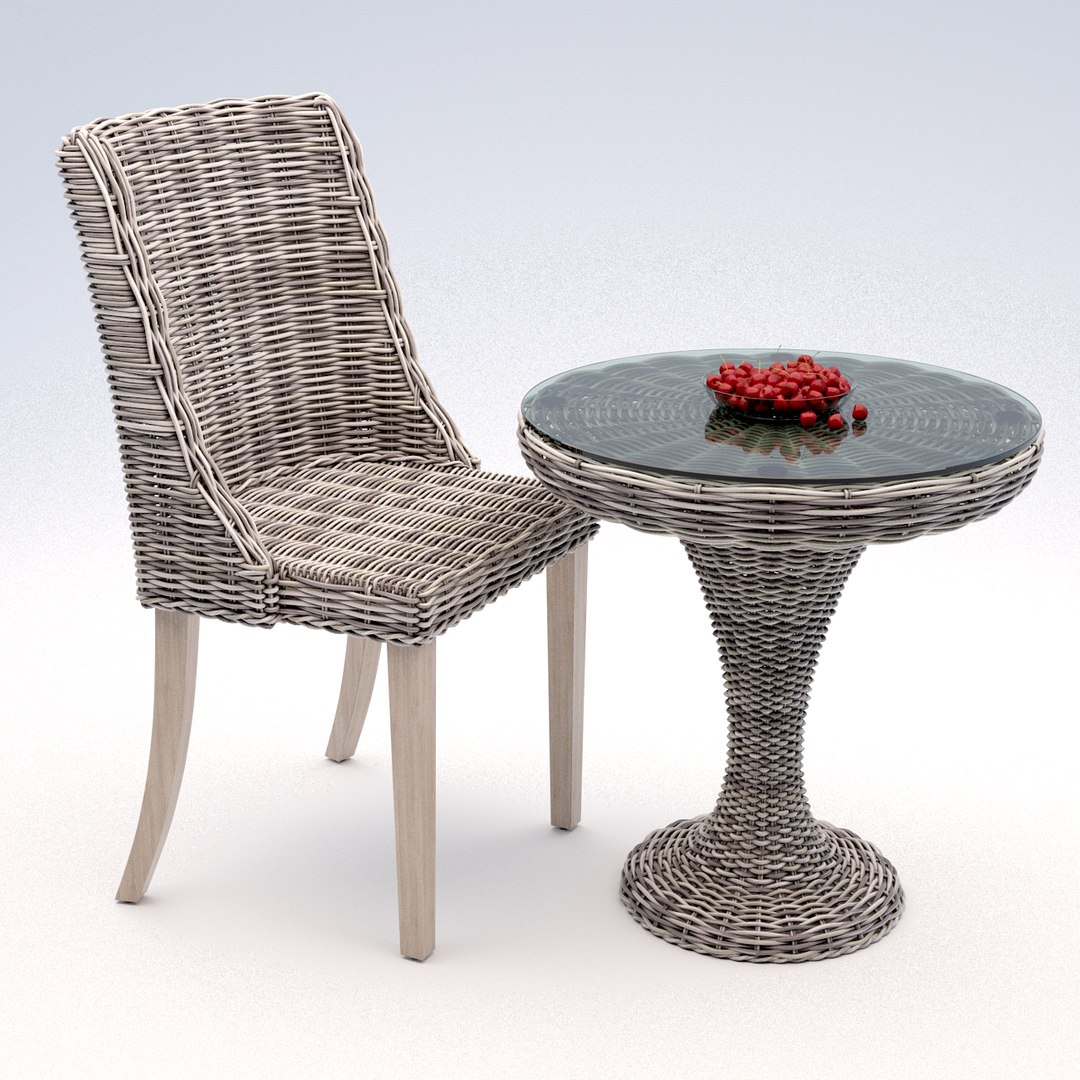 3d model rattan furniture