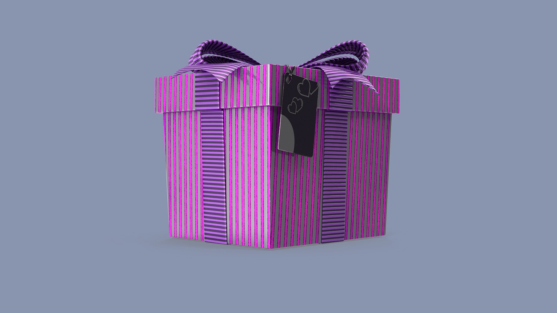 3D Gift Box Cube Label Purple - TurboSquid 1744652