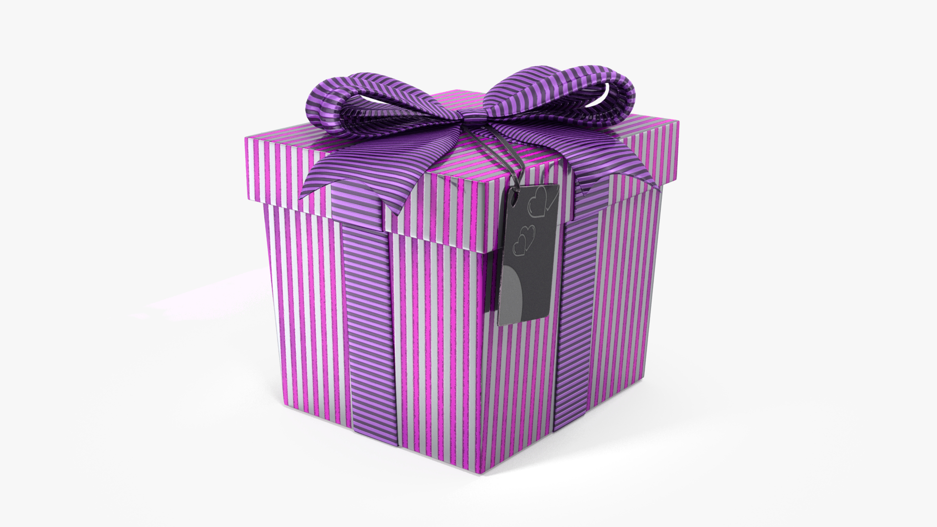 3D Gift Box Cube Label Purple - TurboSquid 1744652