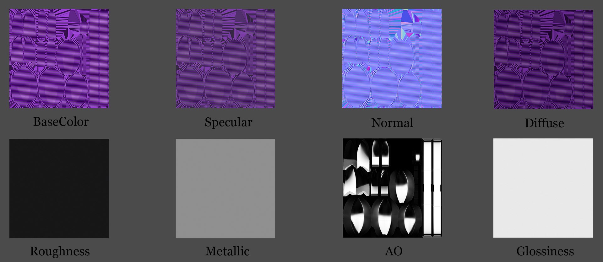 3D Gift Box Cube Label Purple - TurboSquid 1744652