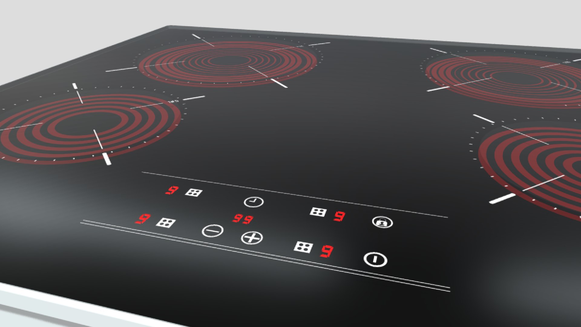 3D Modern electric hob - TurboSquid 2086398