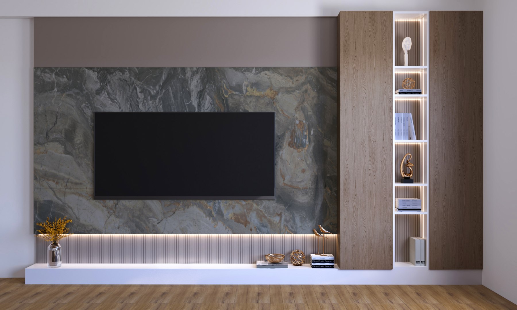 3D Model Modern Tv Unit Set - TurboSquid 1932101