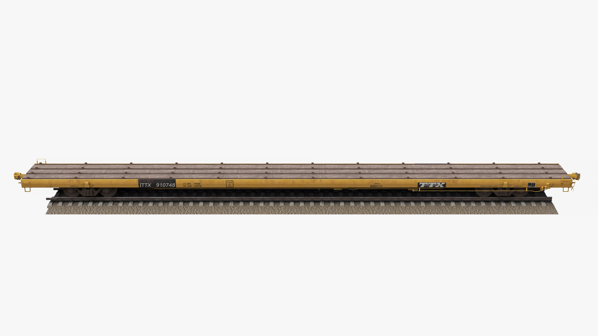 Flat Car F126 3D Model - TurboSquid 1445809