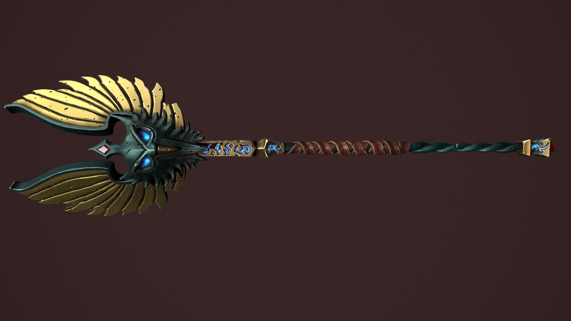 3D Rune Staff - TurboSquid 1852857