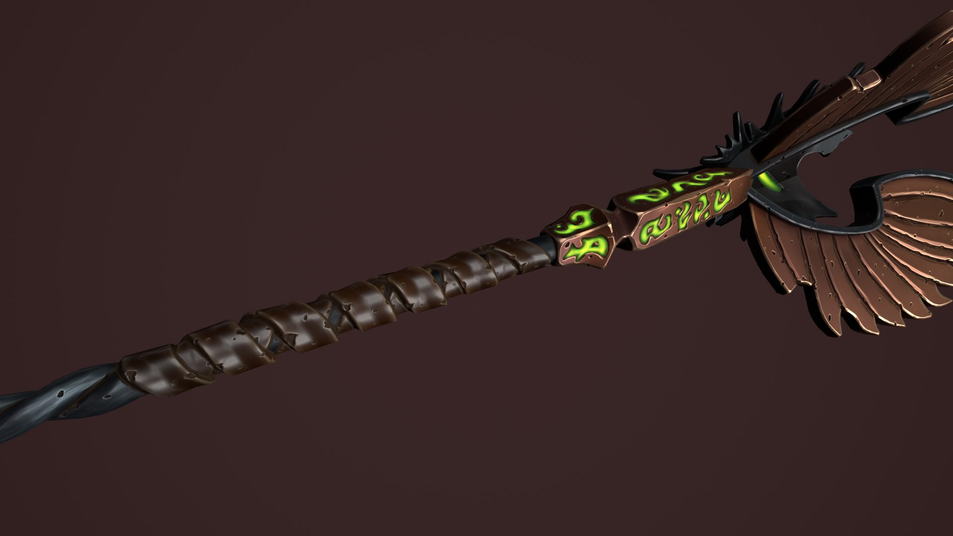 3D Rune staff - TurboSquid 1852857