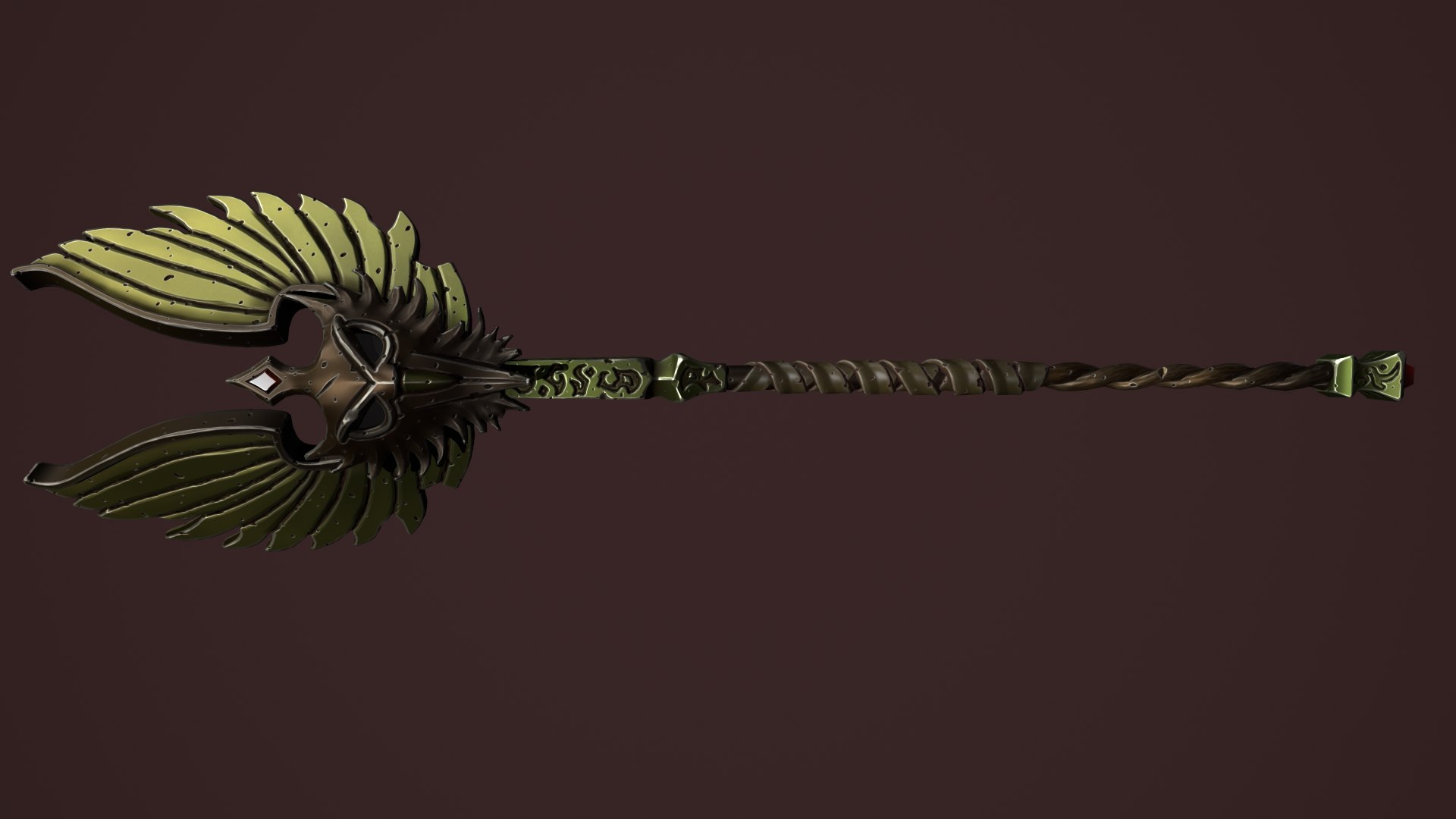 3D Rune Staff - TurboSquid 1852857