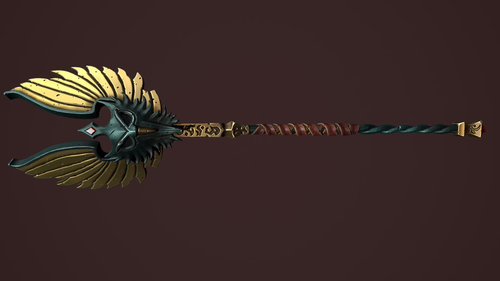 3D Rune Staff - TurboSquid 1852857