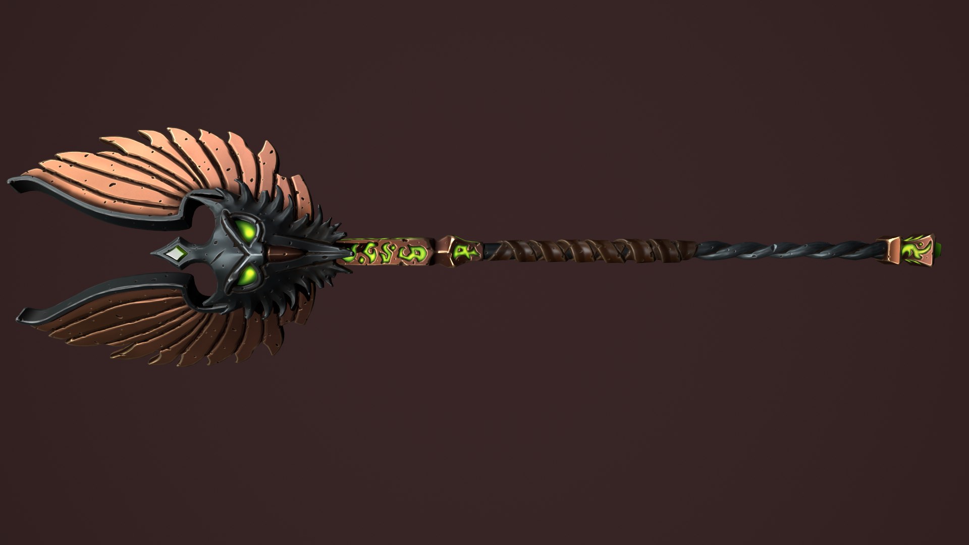 3D Rune Staff - TurboSquid 1852857