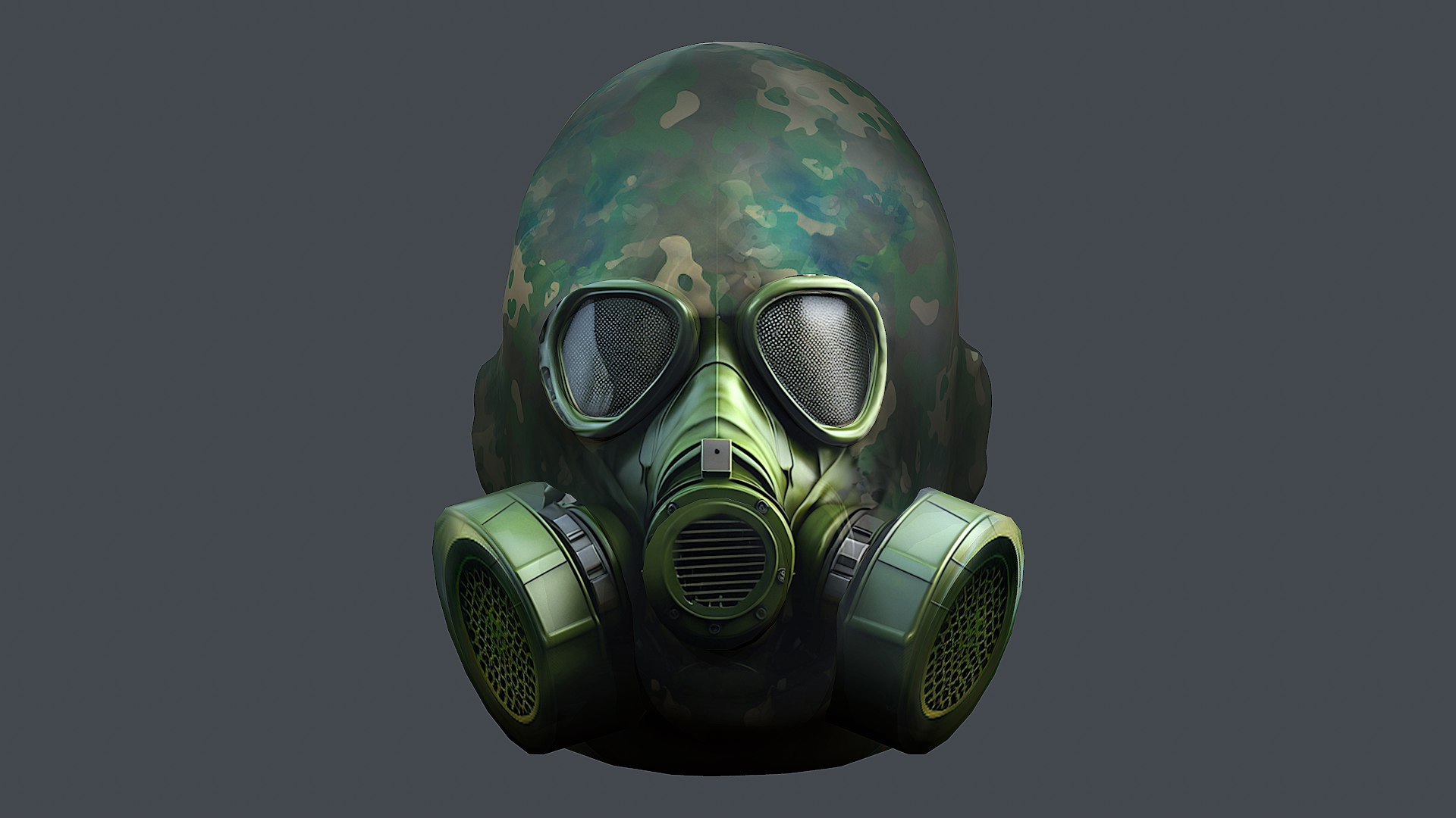 3D Model Gas Mask Helmet 3d Model Military Combat Soldier Armor Scifi ...
