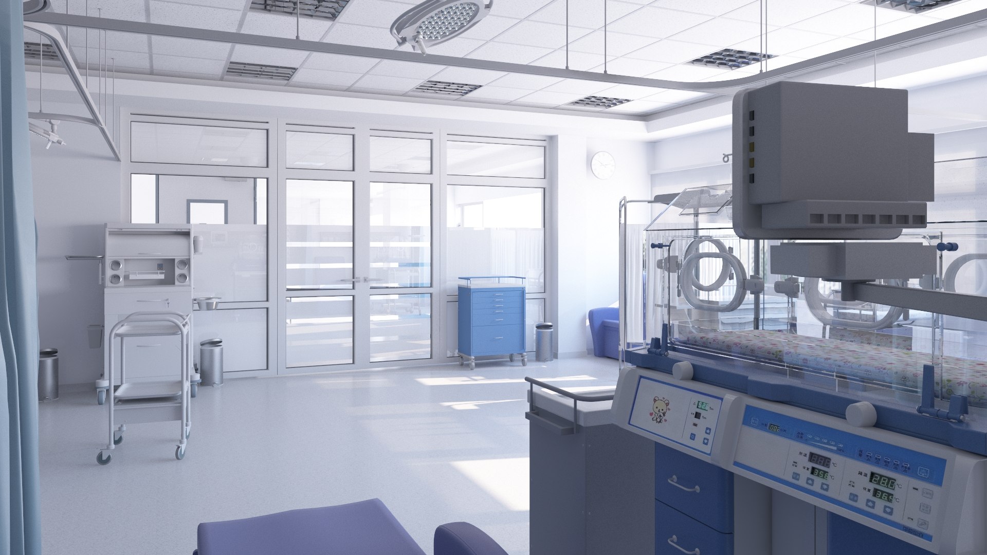 3D Hospital Baby Ward Room 2 Model - TurboSquid 2013127