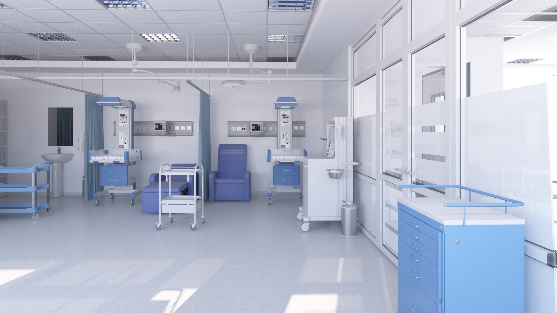 3D Hospital Baby Ward Room 2 Model - TurboSquid 2013127