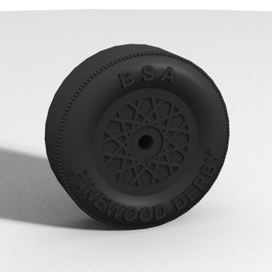 Boy Pinewood Derby Wheel 3d Model