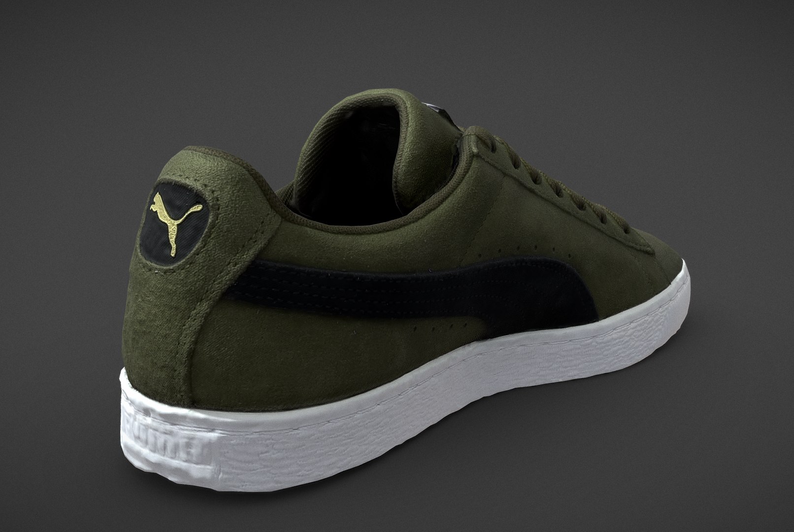 Green Puma Suede Shoe Model - TurboSquid 1699122