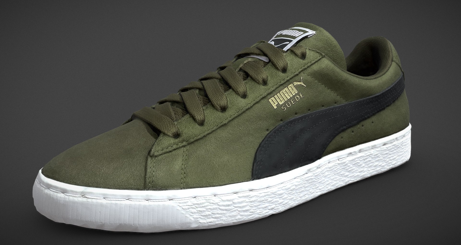 Green Puma Suede Shoe Model - TurboSquid 1699122