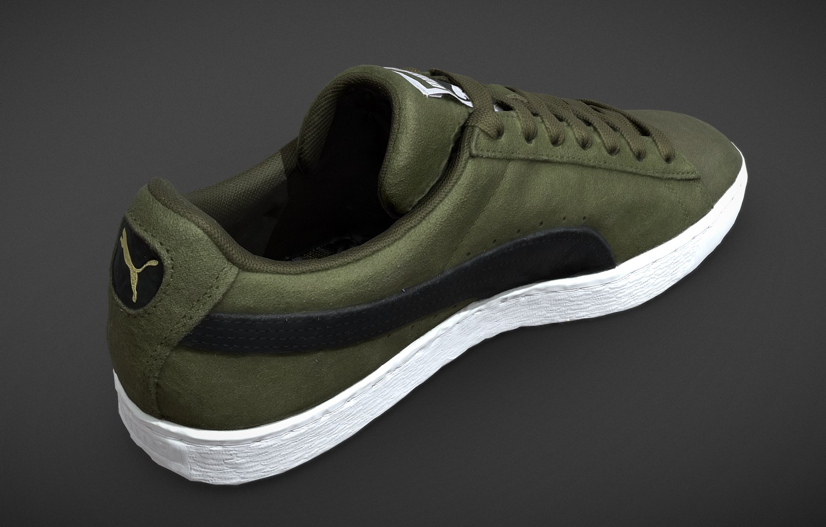Green Puma Suede Shoe Model - TurboSquid 1699122