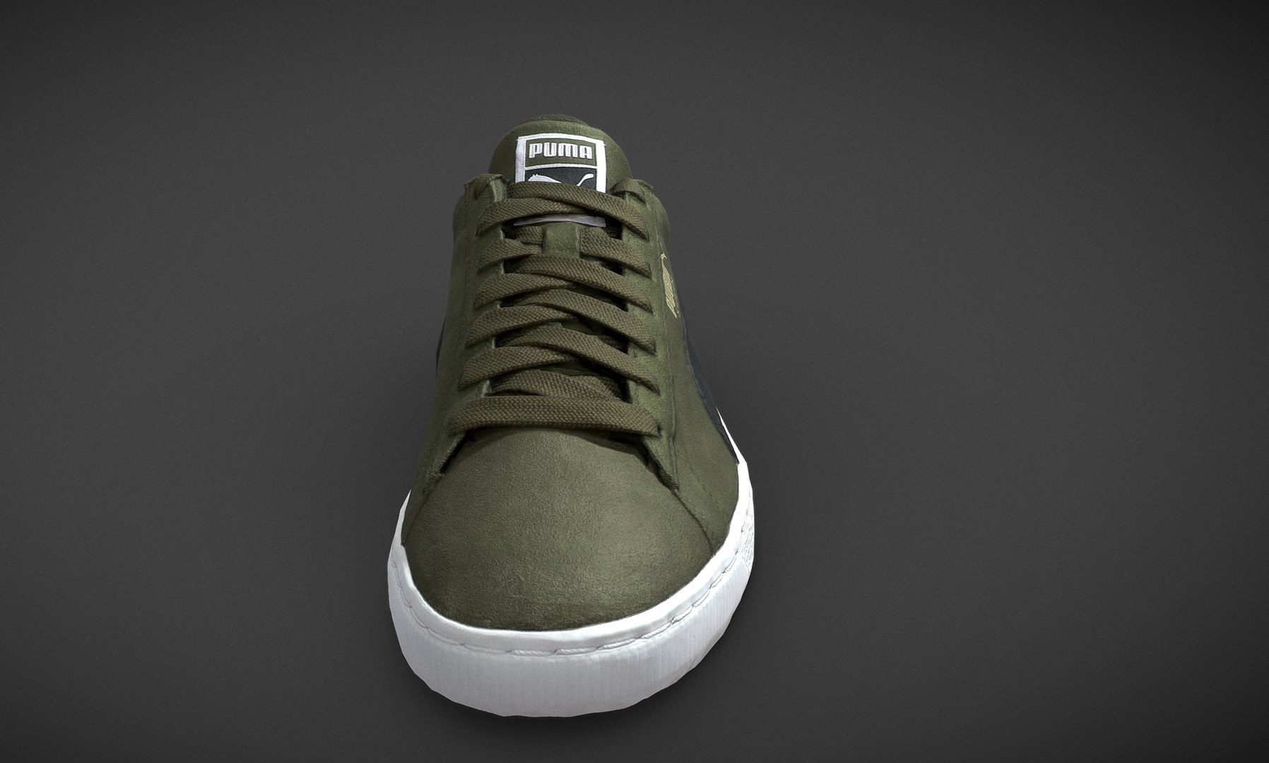 Green Puma Suede Shoe Model - TurboSquid 1699122