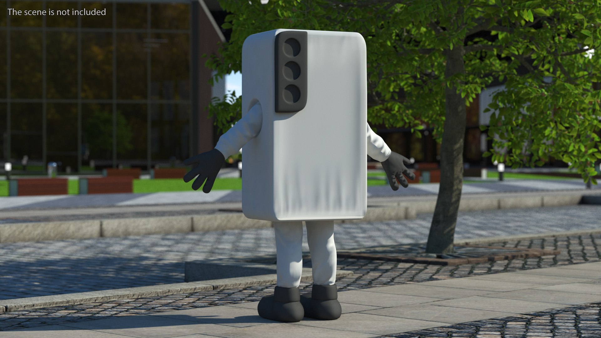 Mascot Character Mobile Phone White Rigged Model - TurboSquid 2060271