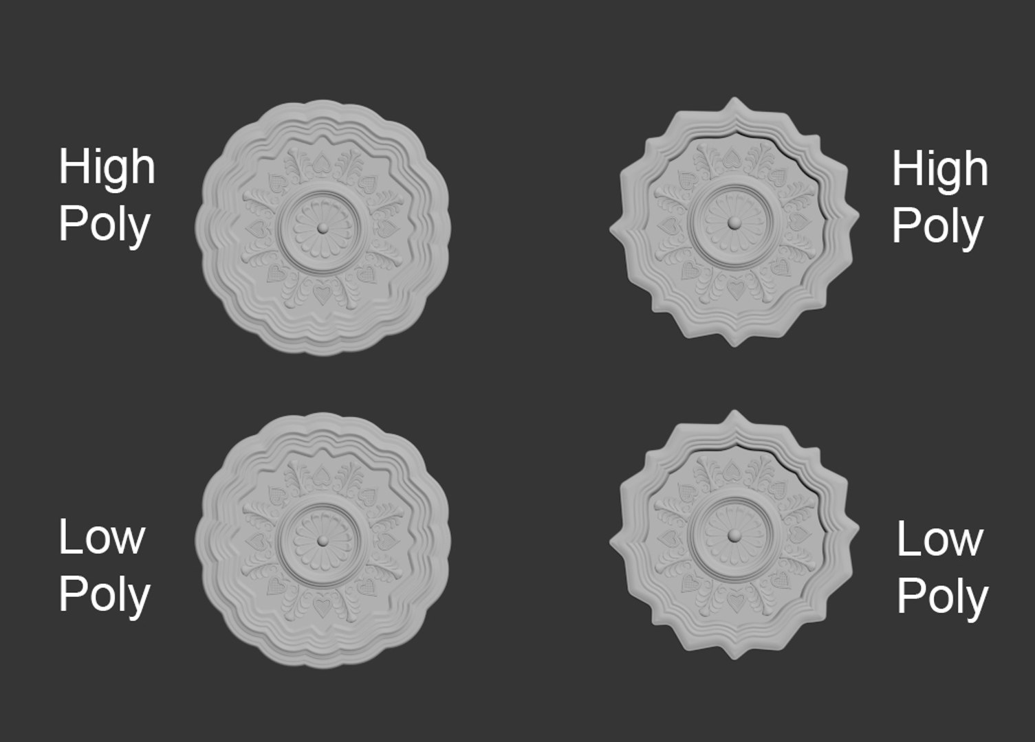 Ceiling Rose 3D Model - TurboSquid 1736726