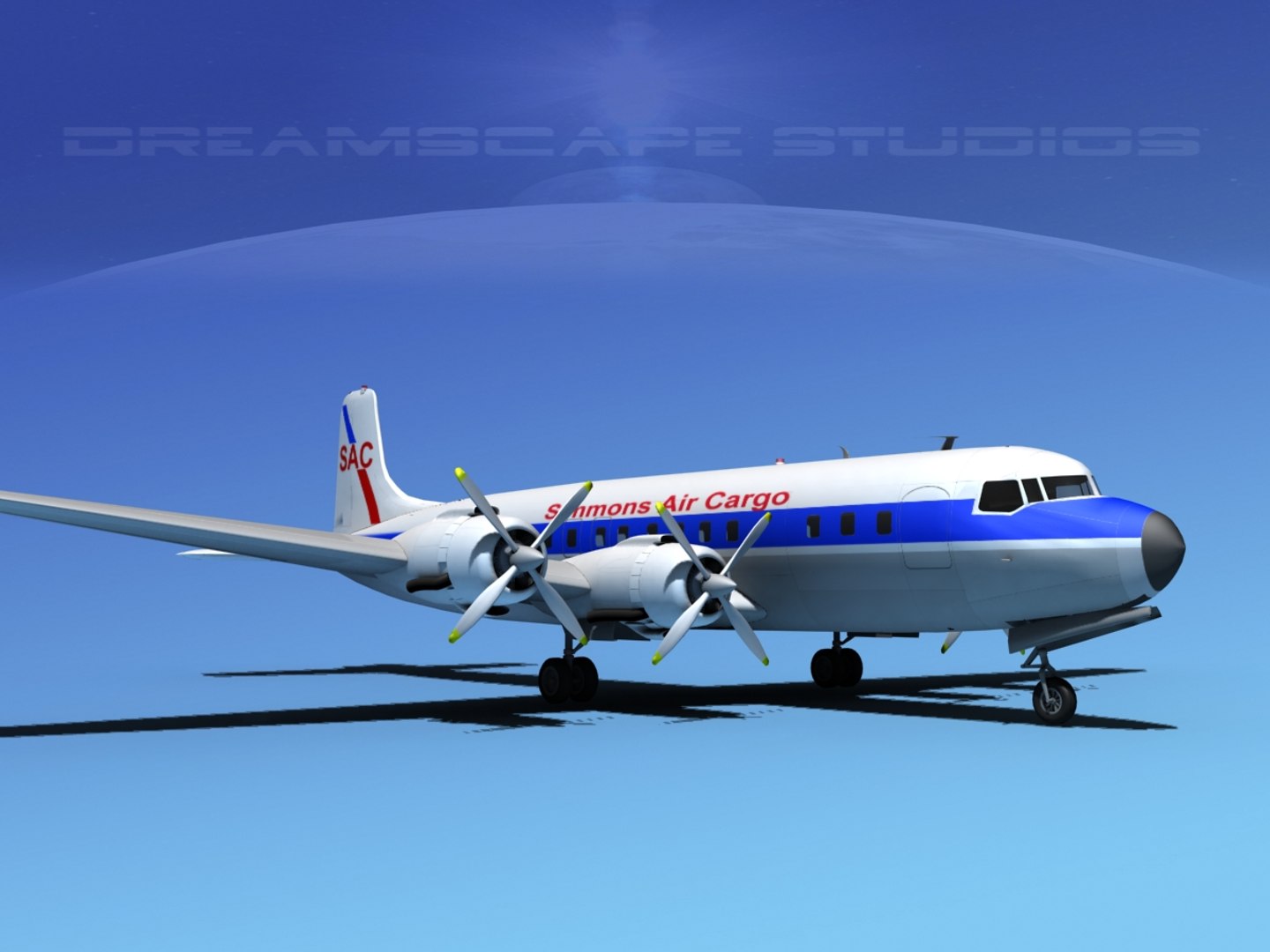 Douglas Dc-7c Dc-7 3d 3ds