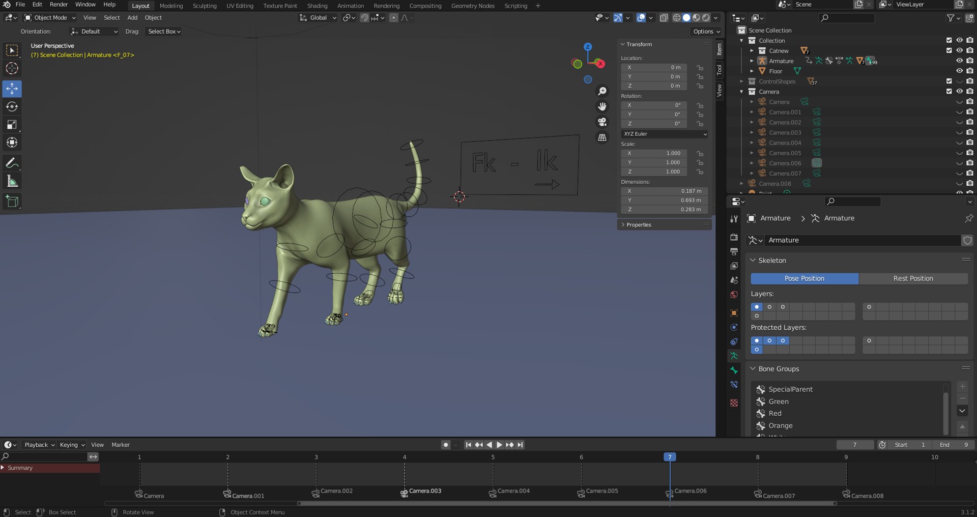 3D Fur Cat Calico V03 Rigged and Animated - TurboSquid 1981446