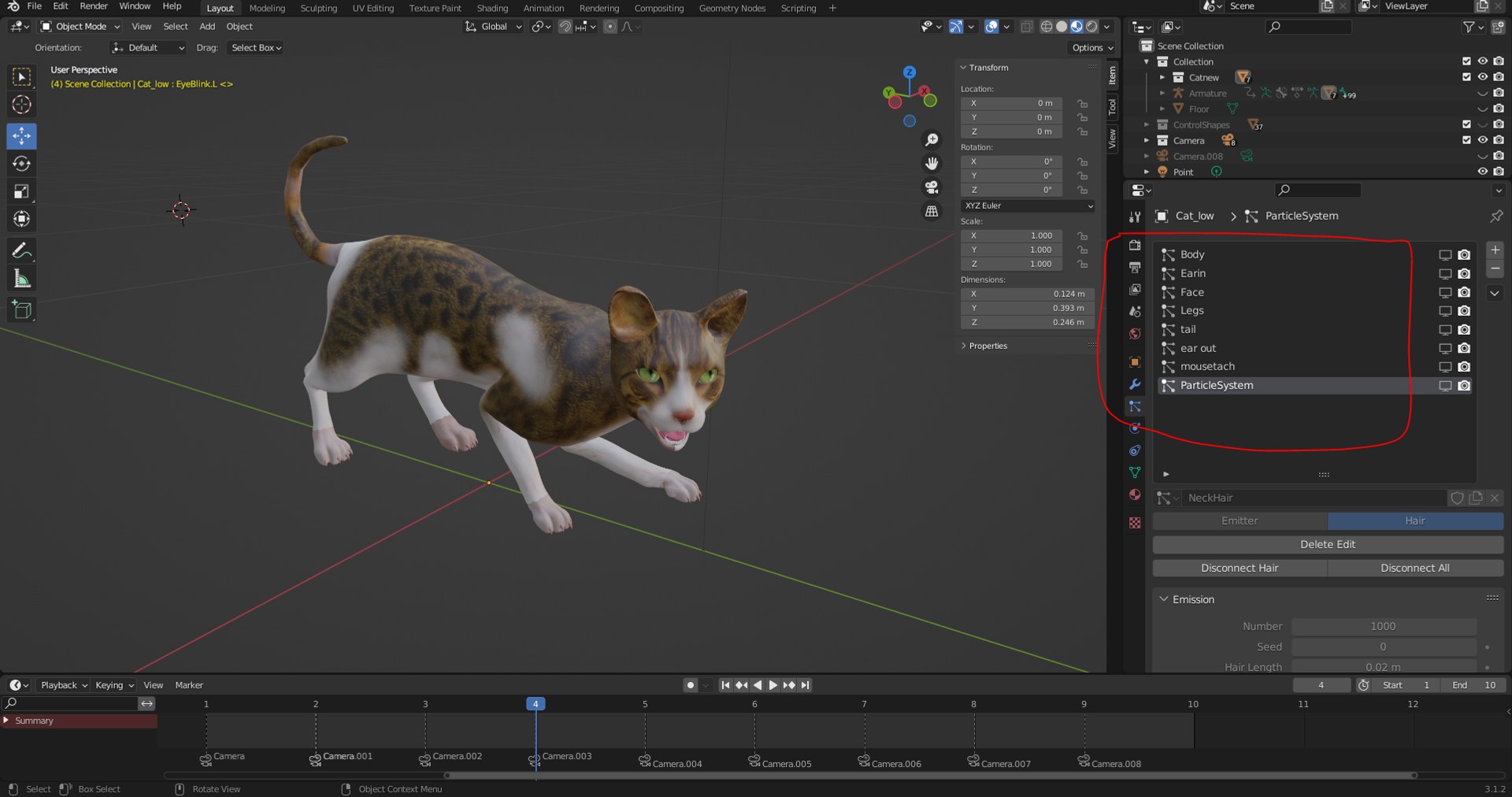 3D Fur Cat Calico V03 Rigged and Animated - TurboSquid 1981446