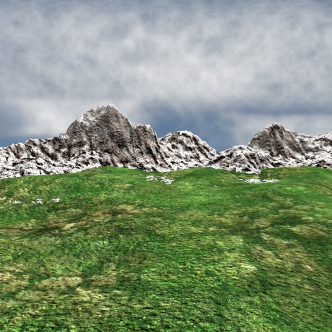 valley mountains 3d model