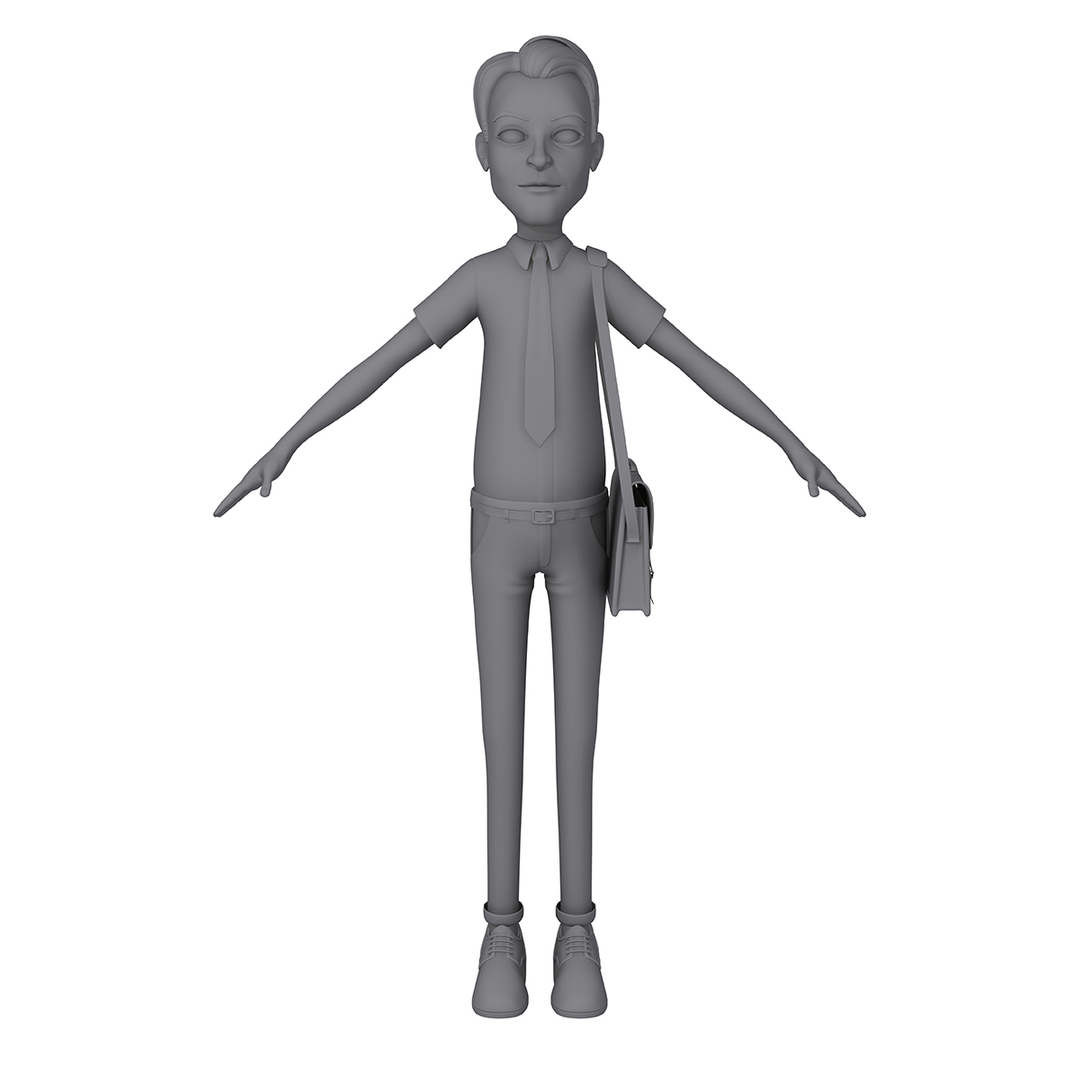 3D cartoon man bag model - TurboSquid 1428561