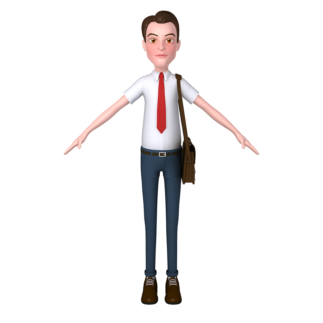 3D cartoon man bag model - TurboSquid 1428561