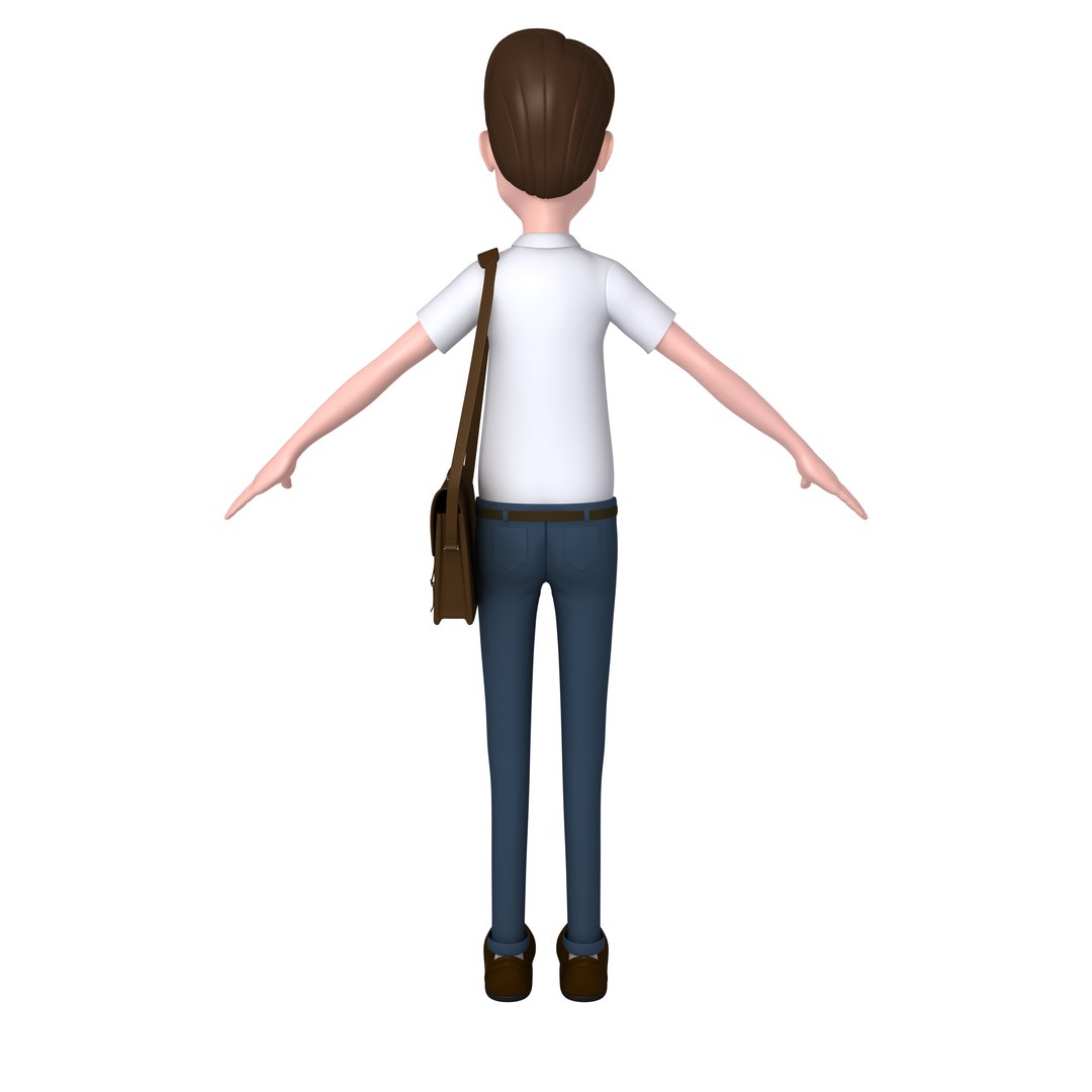 3D cartoon man bag model - TurboSquid 1428561