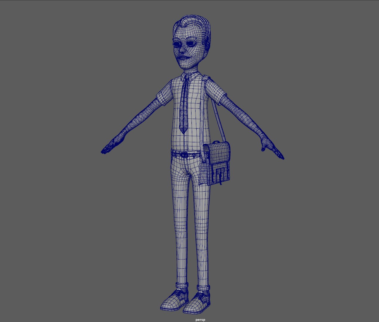 3D cartoon man bag model - TurboSquid 1428561