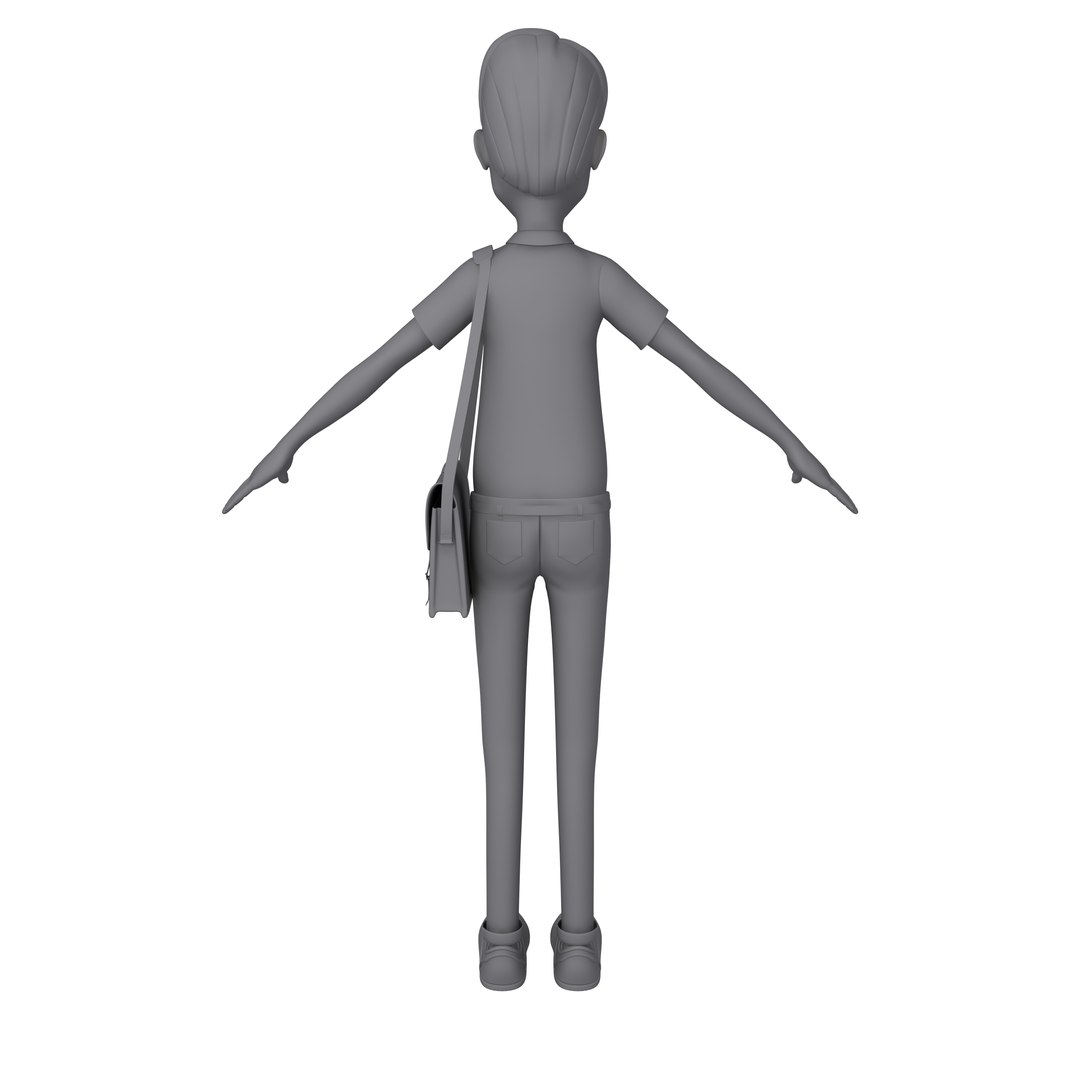 3D cartoon man bag model - TurboSquid 1428561
