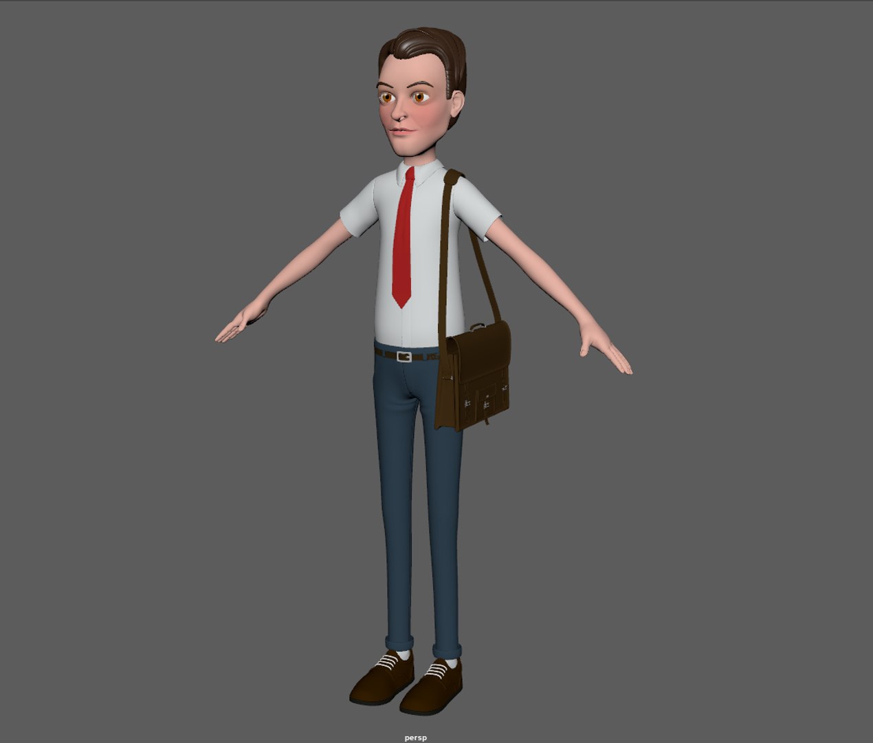 3D cartoon man bag model - TurboSquid 1428561