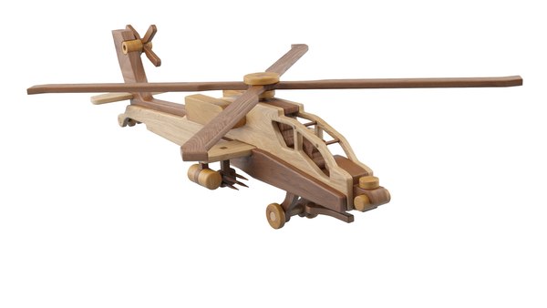 modelo 3d Apache AH64 de madera - TurboSquid 2285449