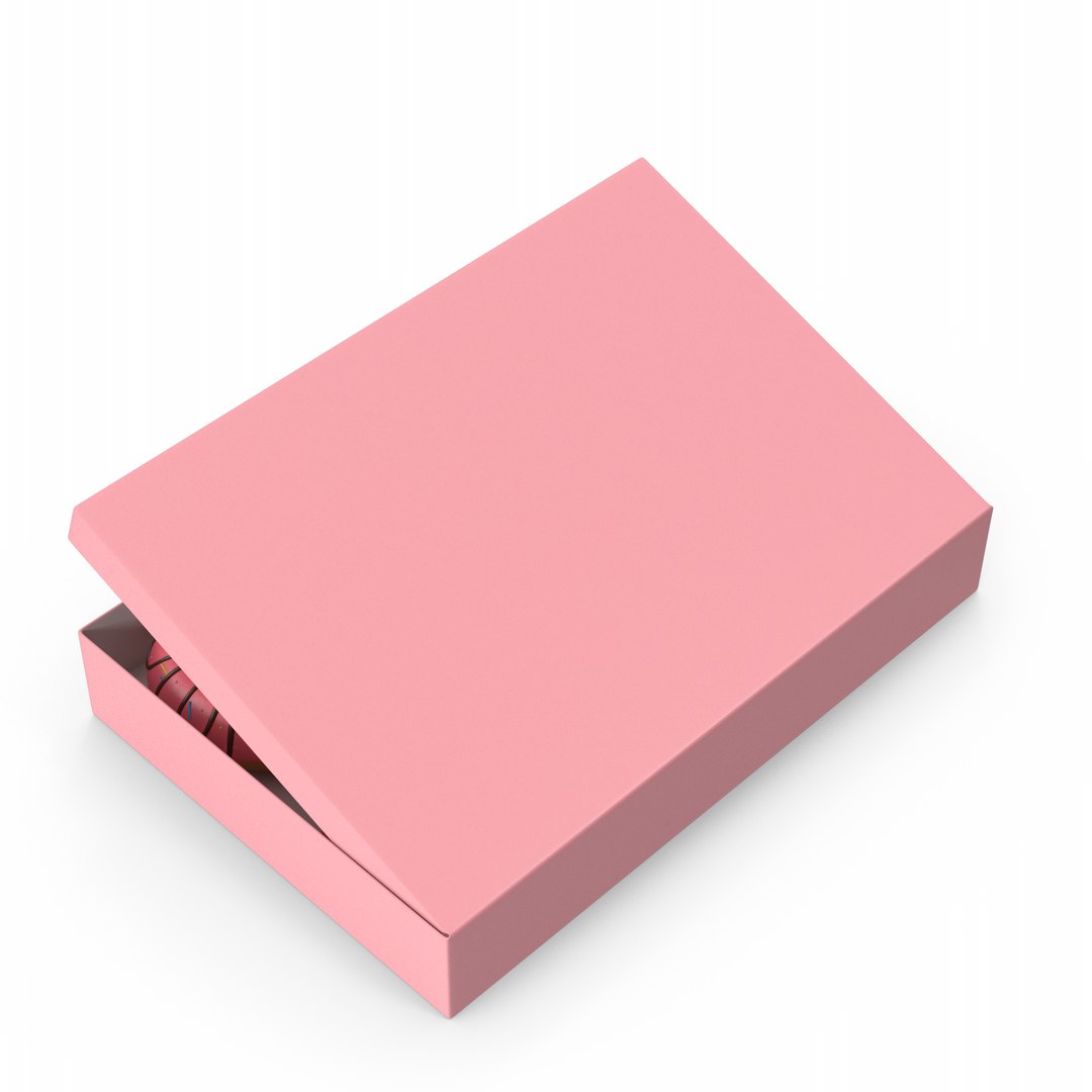 3D Pink Donuts In Box - TurboSquid 2229321